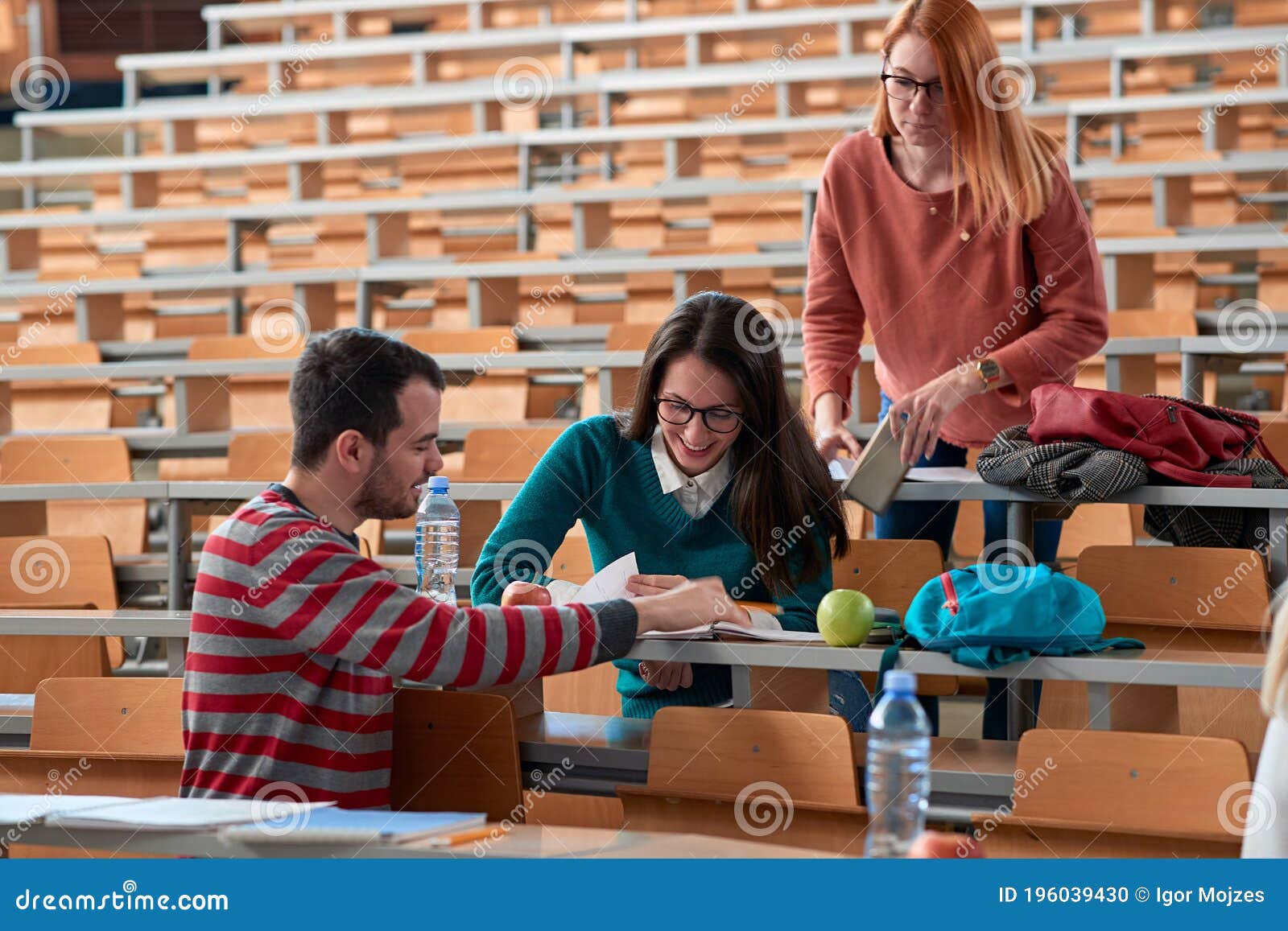 Students at a Break Talking about the Lesson Stock Photo - Image of ...