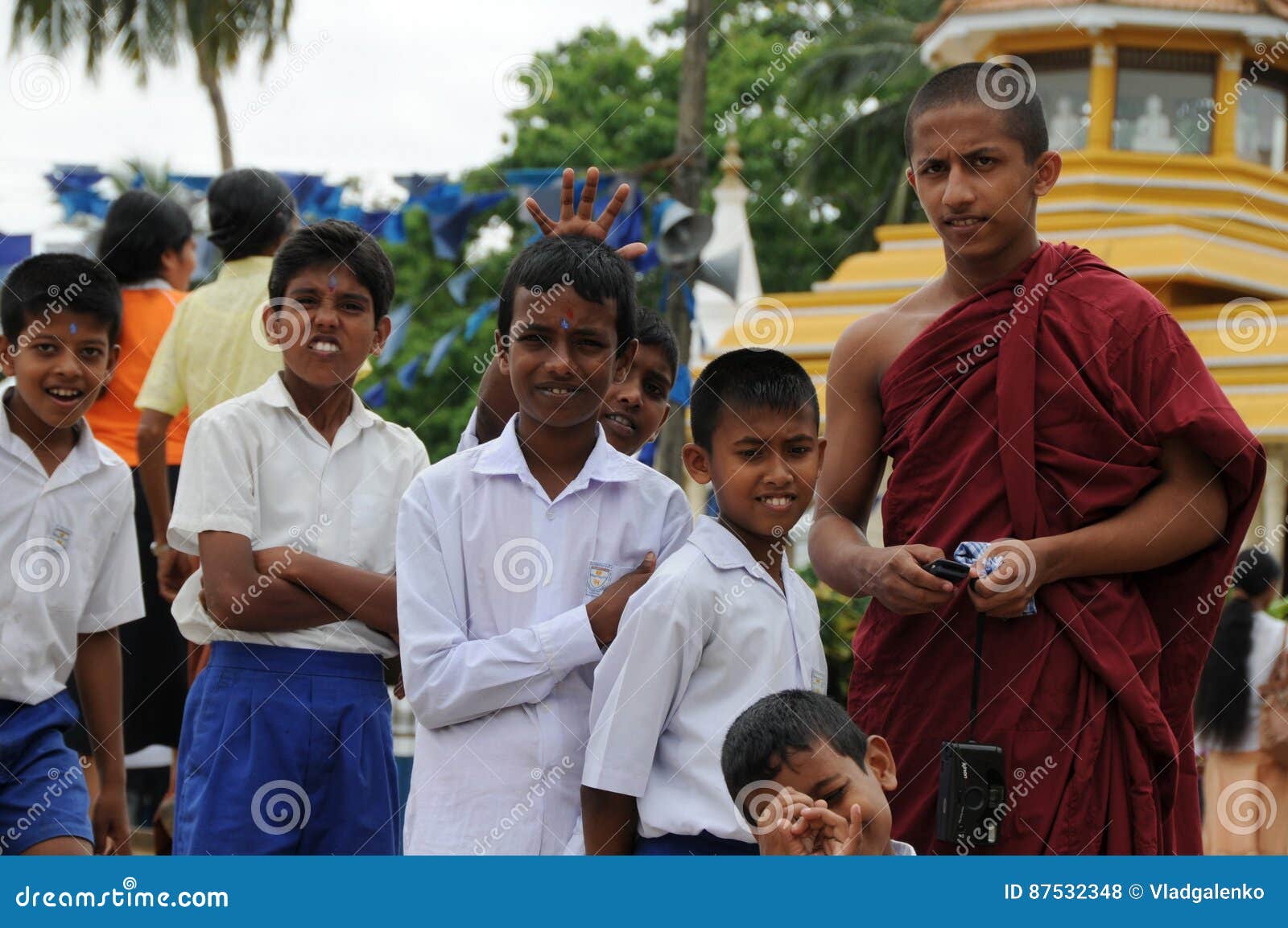 Students of the Buddhist Sunday School. Editorial Stock Photo - Image ...
