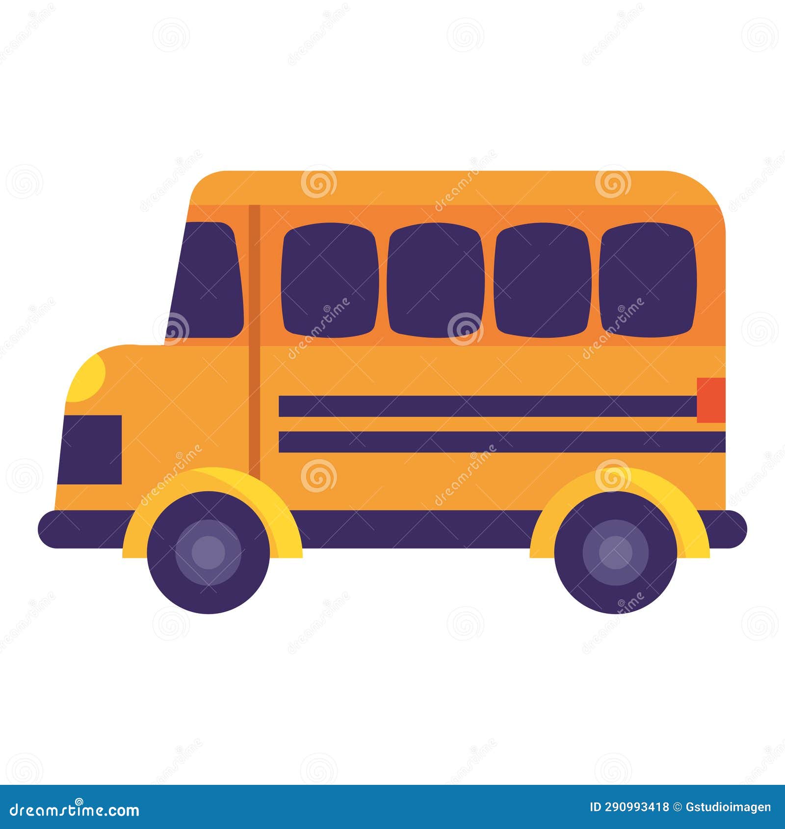 Students Bus Icon Illustration Stock Illustration - Illustration of ...