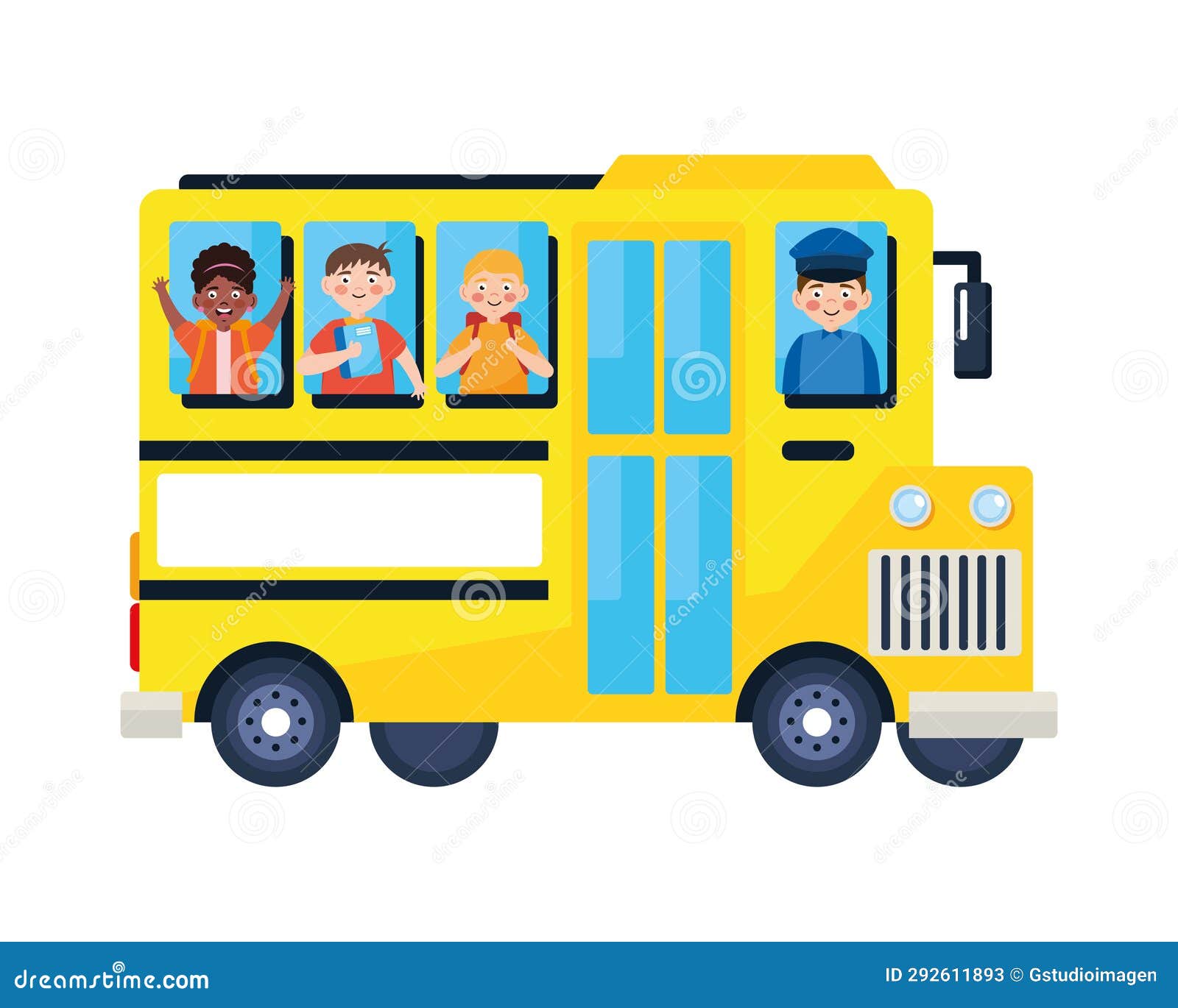 Students bus illustration stock illustration. Illustration of design ...