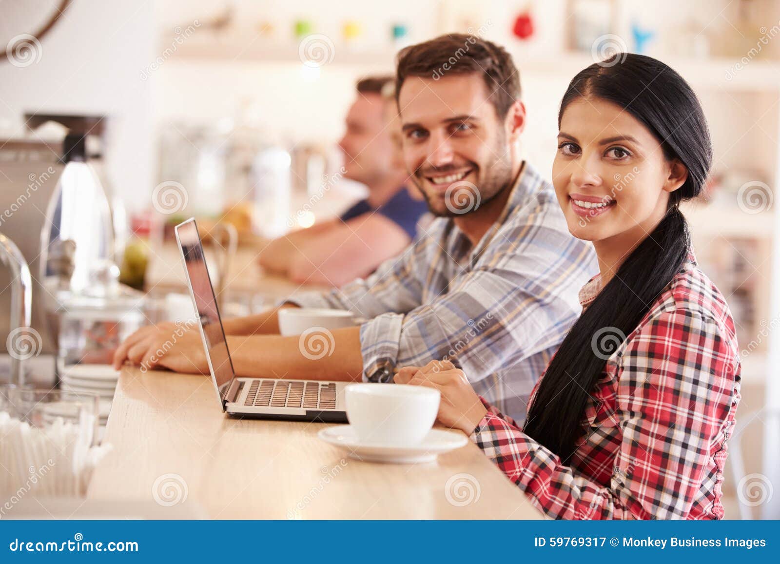 Students in a cafe stock image. Image of drink, computer - 59769317
