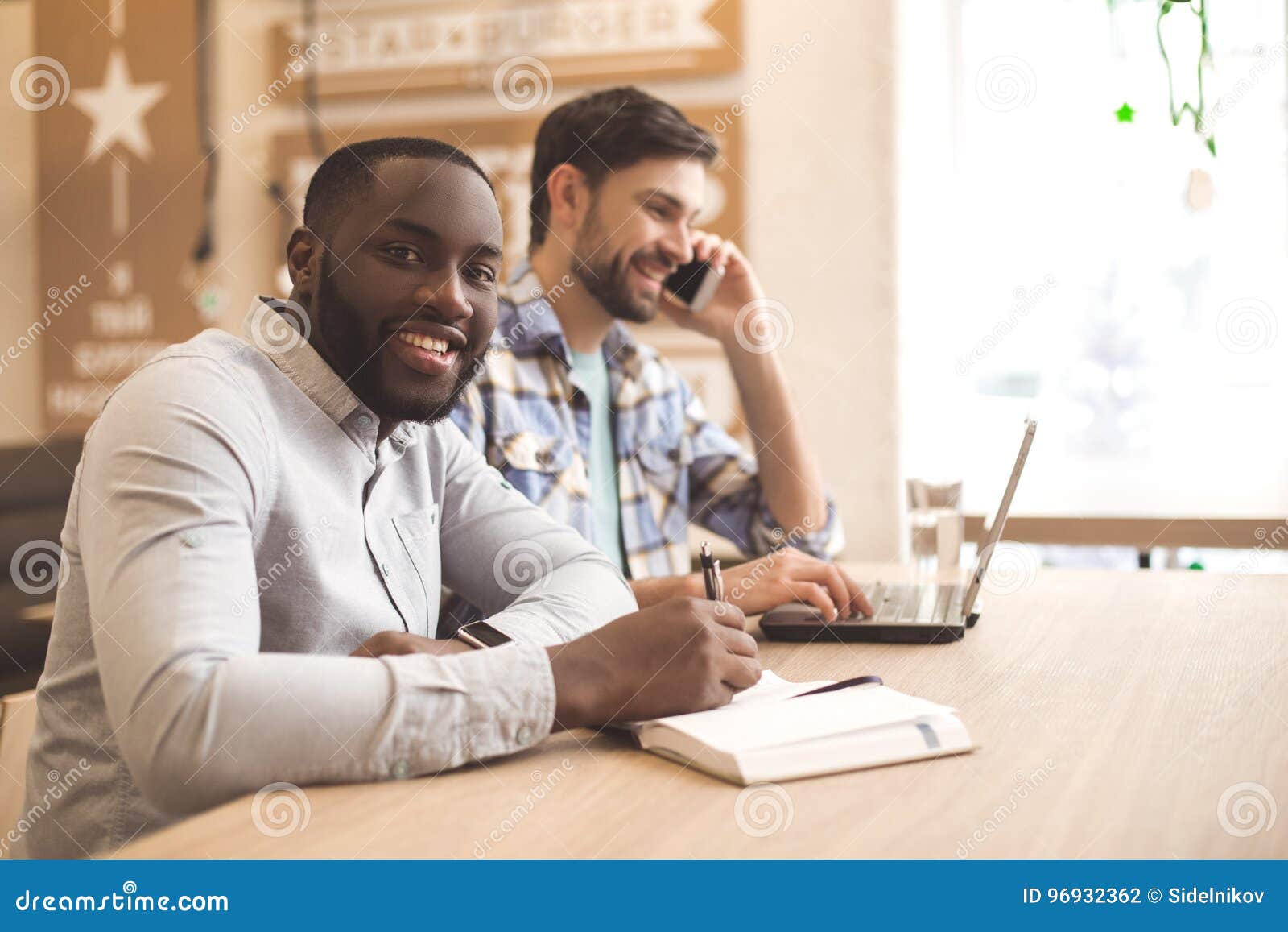 Students in the Cafe Study Together Education Concept Stock Photo ...