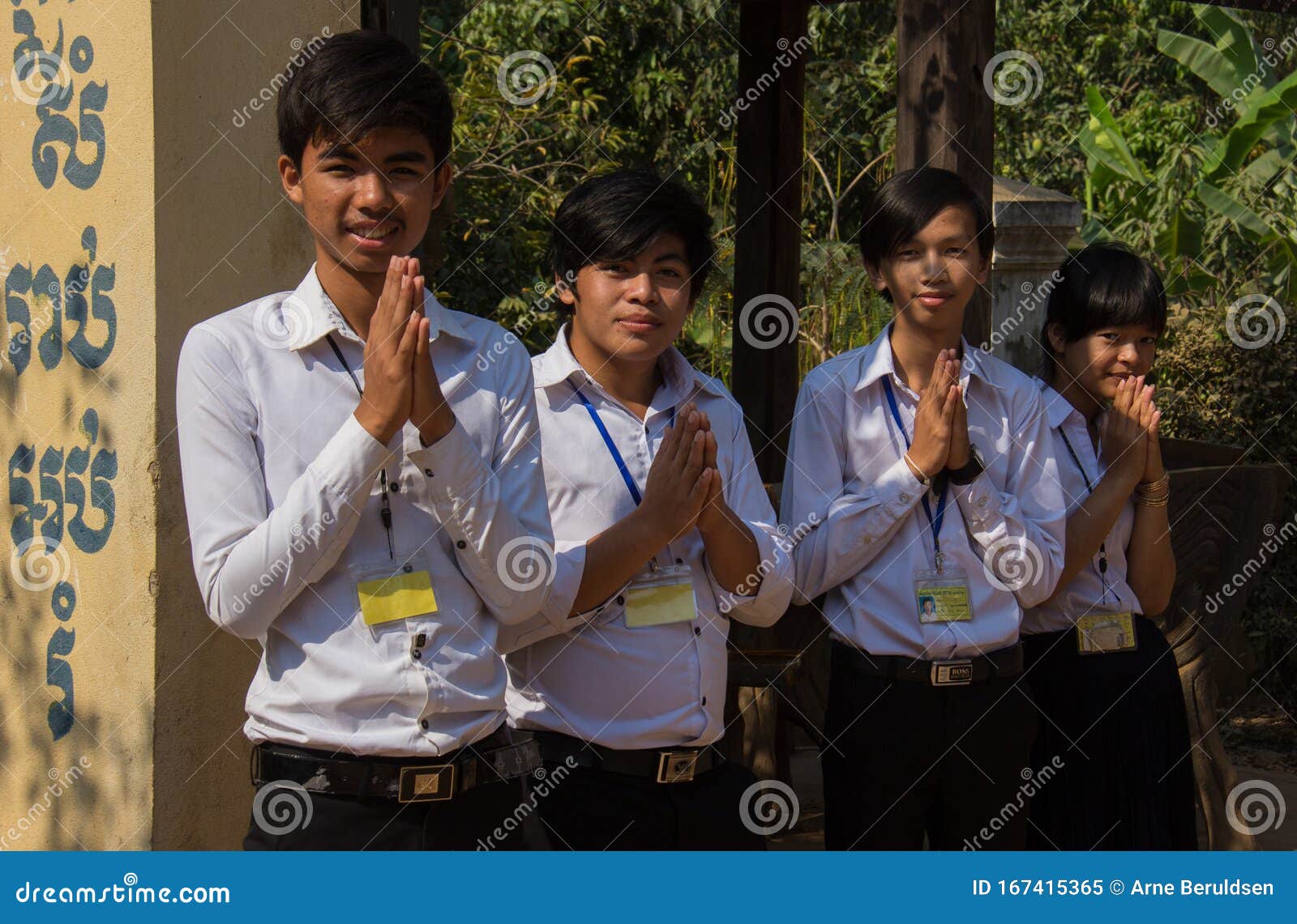 A Students in Cambodia editorial image. Image of river - 167415365