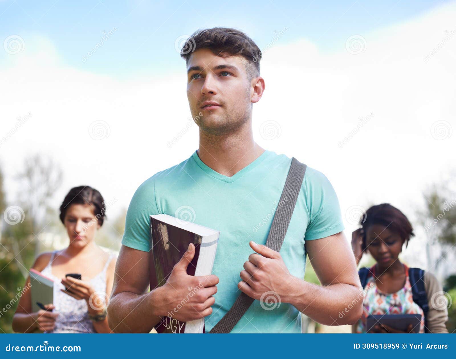 Students, Campus and Man Walking To Class for Learning, Development and ...