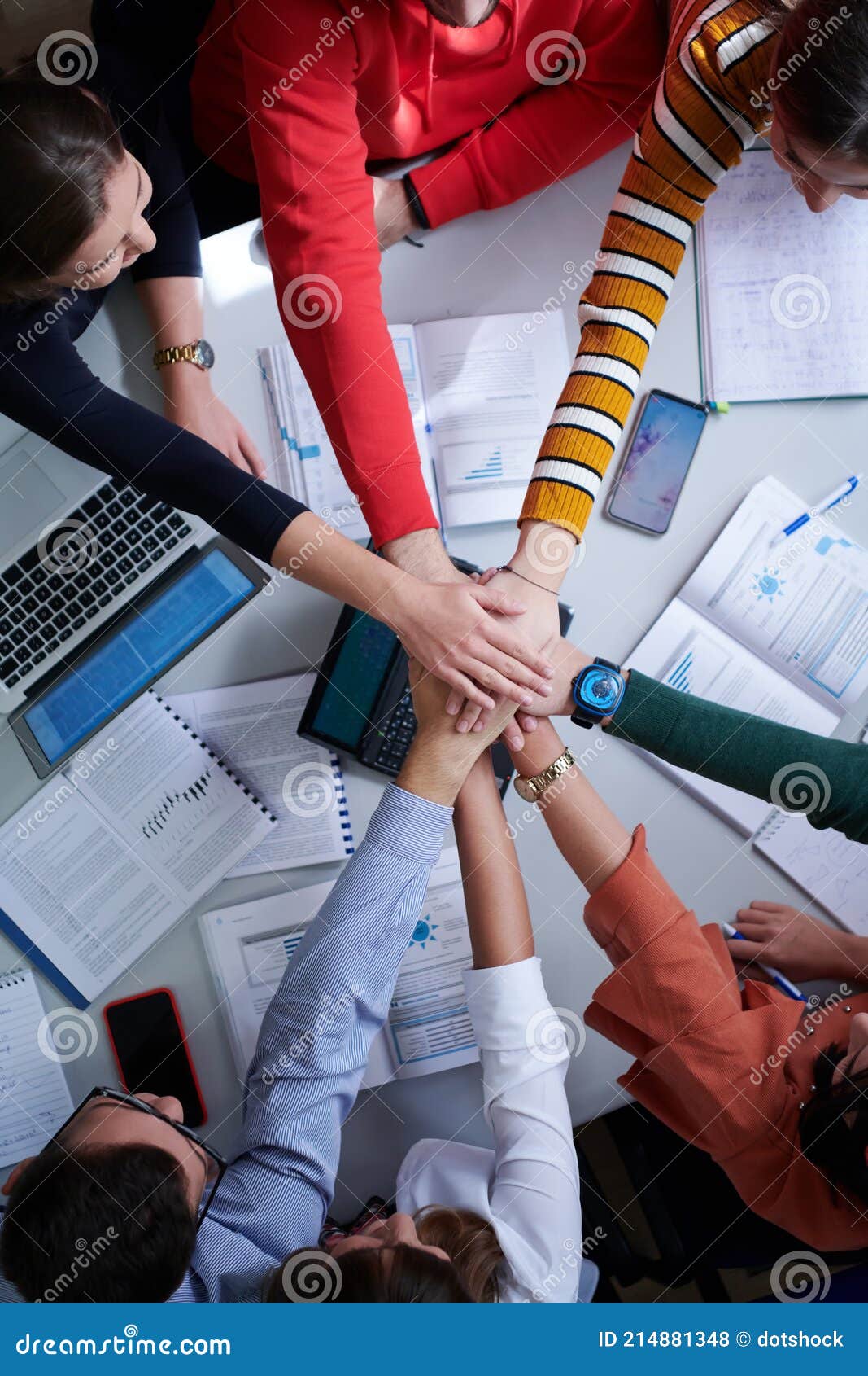 Students Celebrating Successfully Finished Project Stock Photo - Image ...