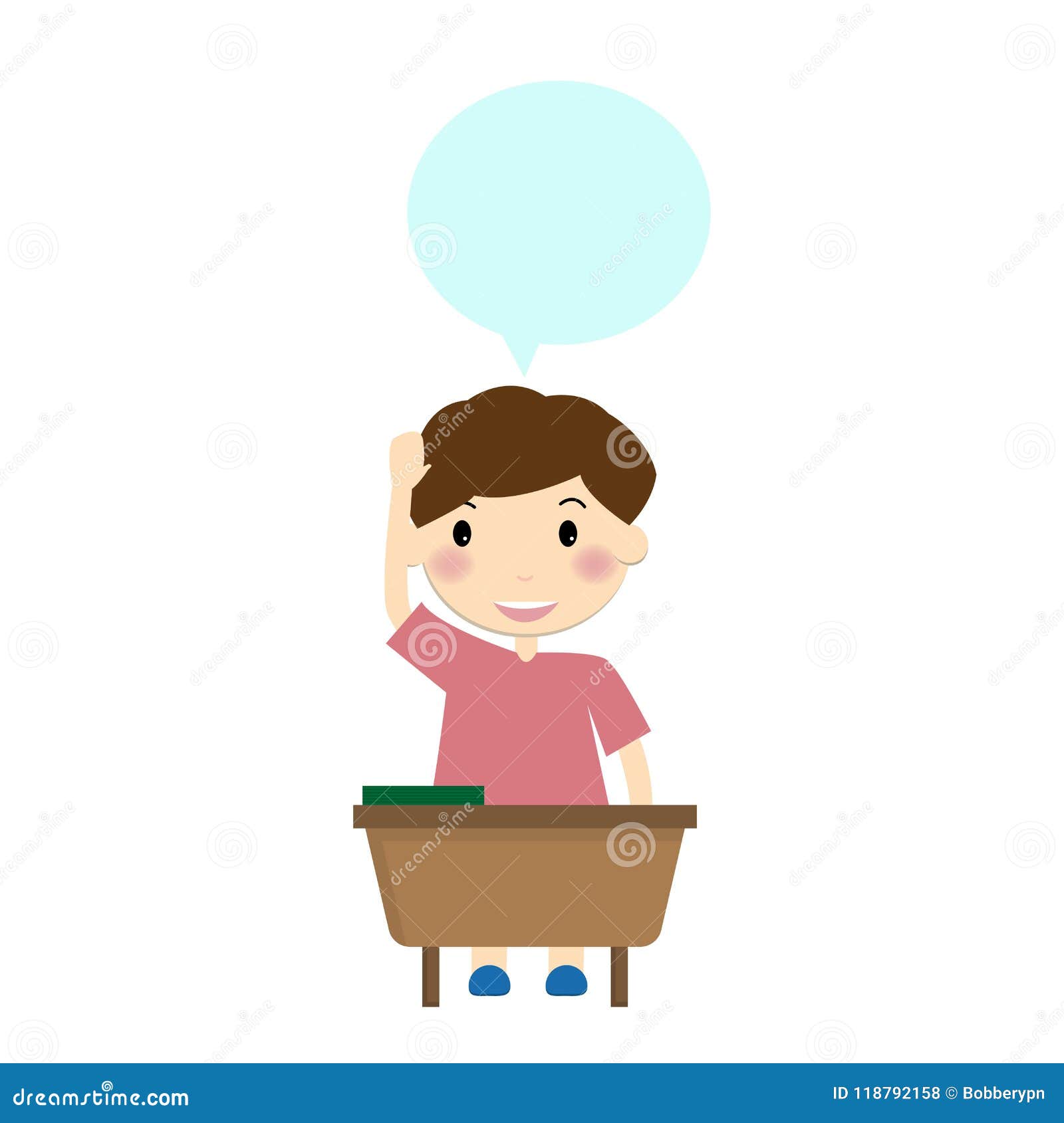 Students Character with Speech Bubble.Vector Illustration Charac Stock ...