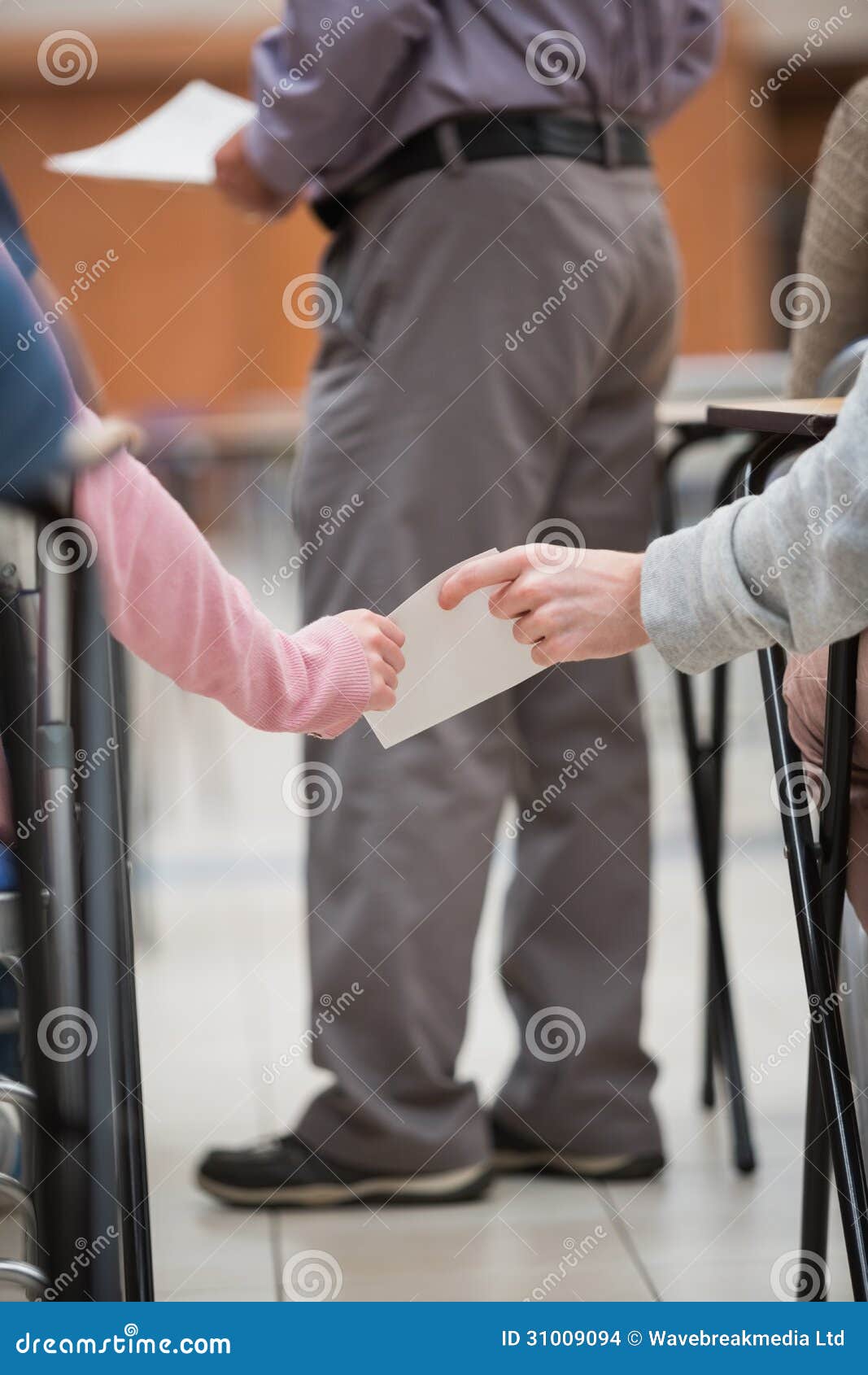 Students Cheating on a Test Stock Photo - Image of note, classroom ...