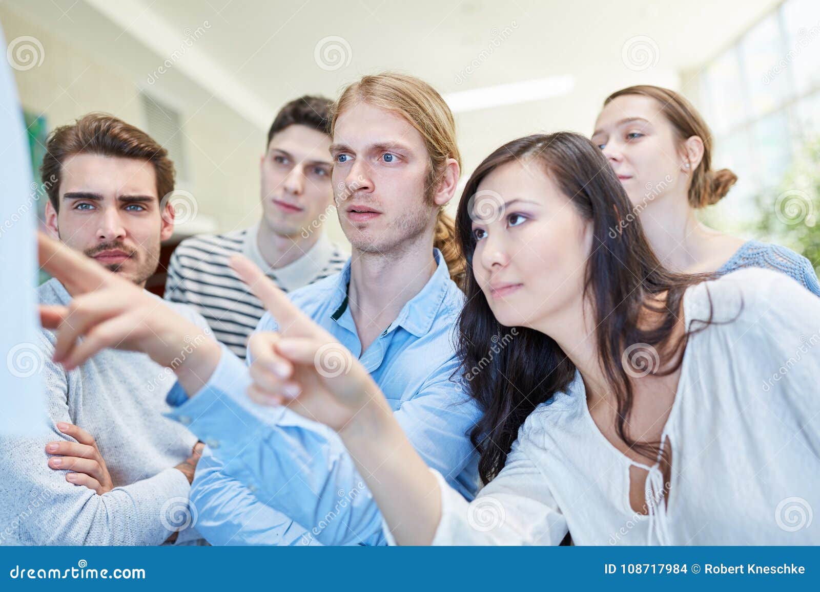 Students Check University Test Evaluation Grades Stock Photo - Image of ...