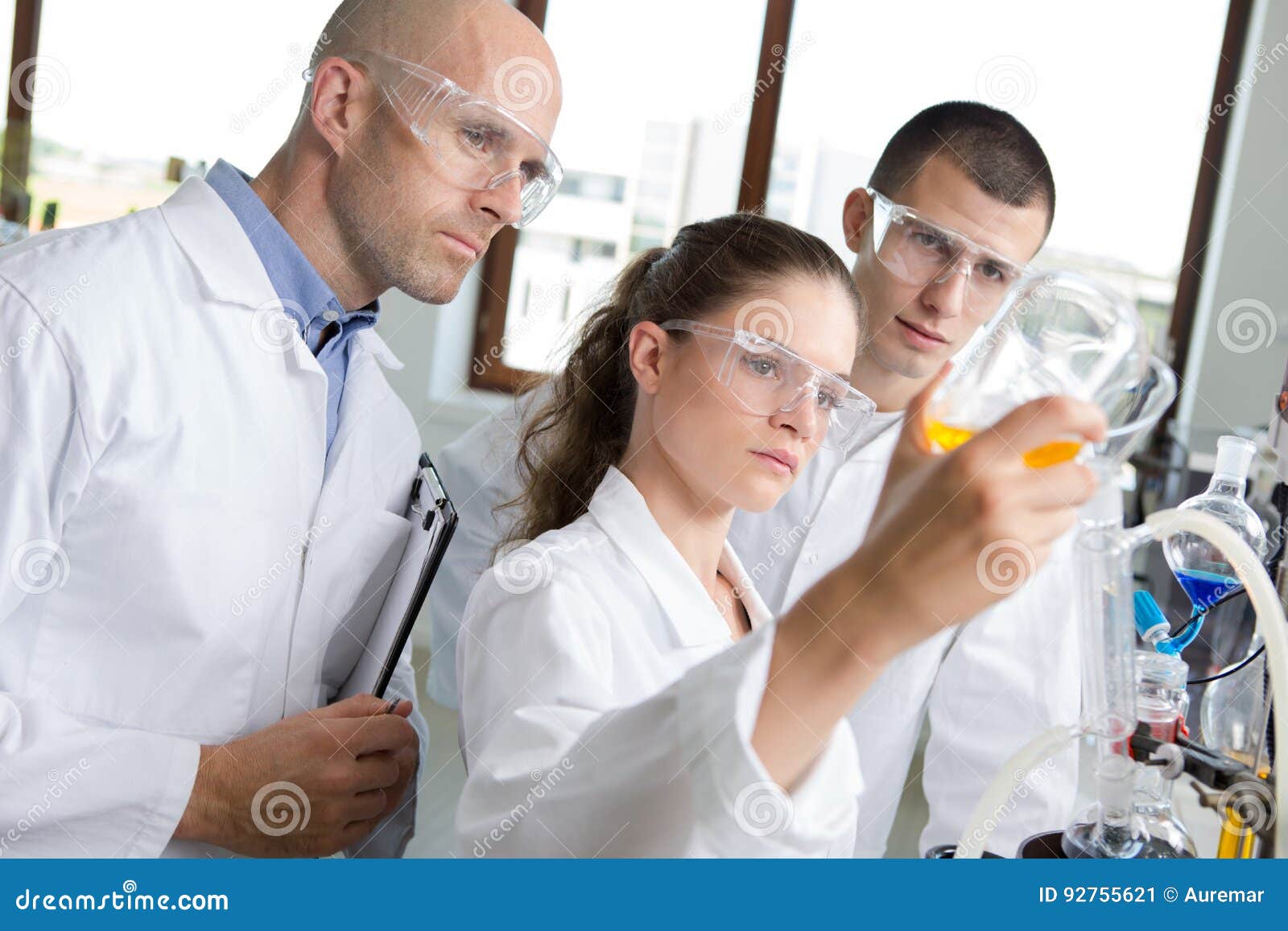 Students in chemistry lab stock image. Image of biology - 92755621