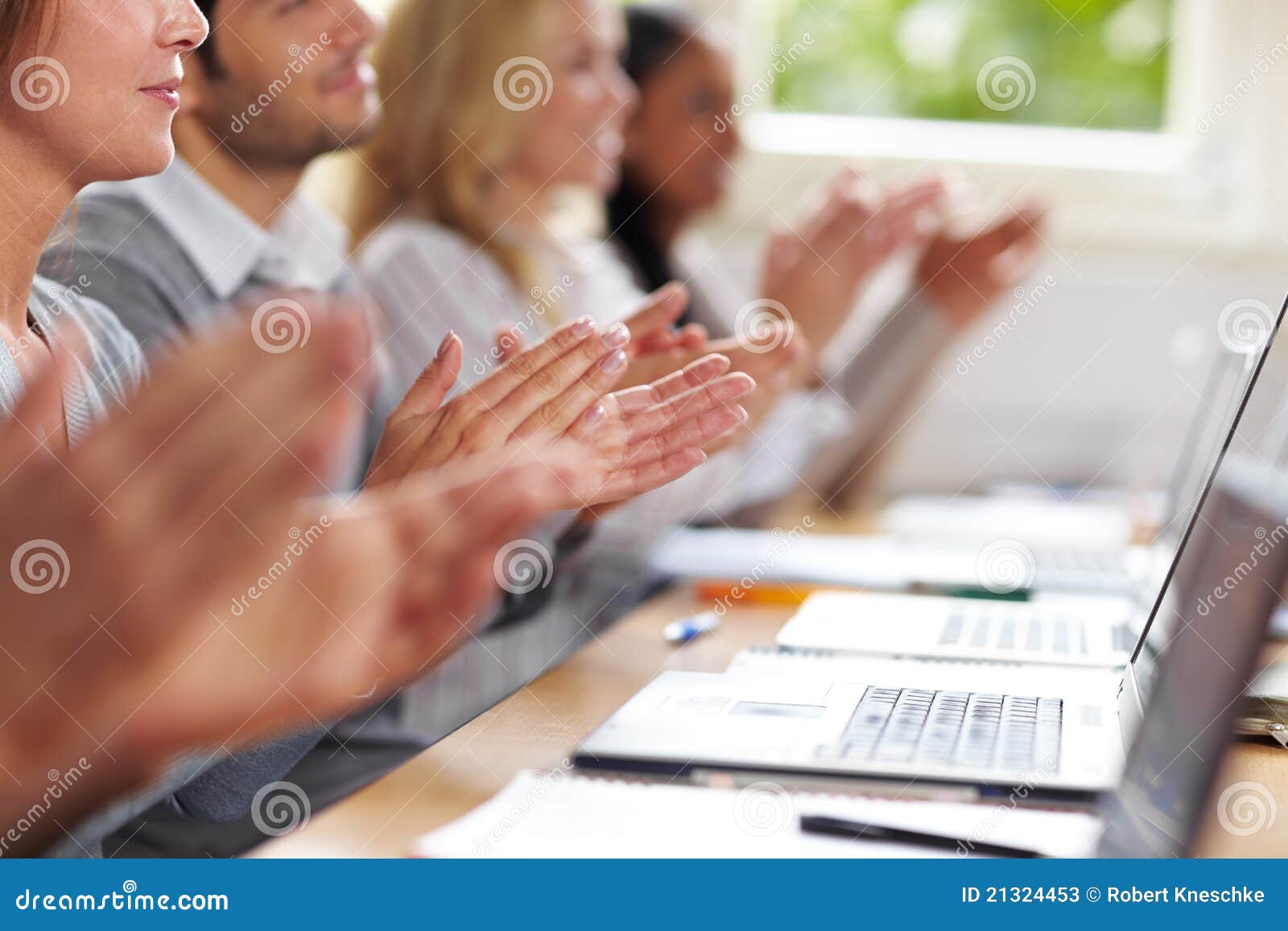 Students Clapping Hands for Stock Image - Image of knowledge, people ...