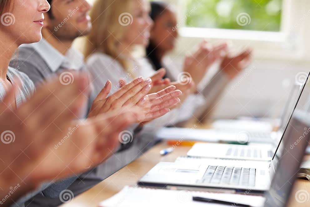 Students Clapping Hands for Stock Image - Image of knowledge, people ...