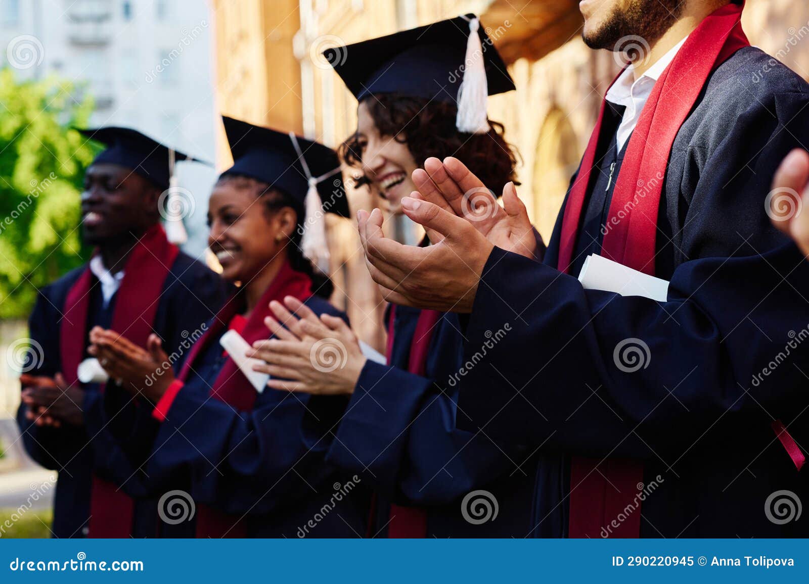 Students Clapping Hands after Speech Stock Image - Image of woman ...