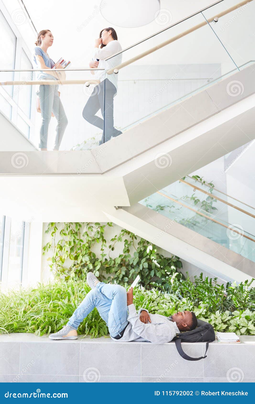 Students in Class Break in College Stock Photo - Image of break ...