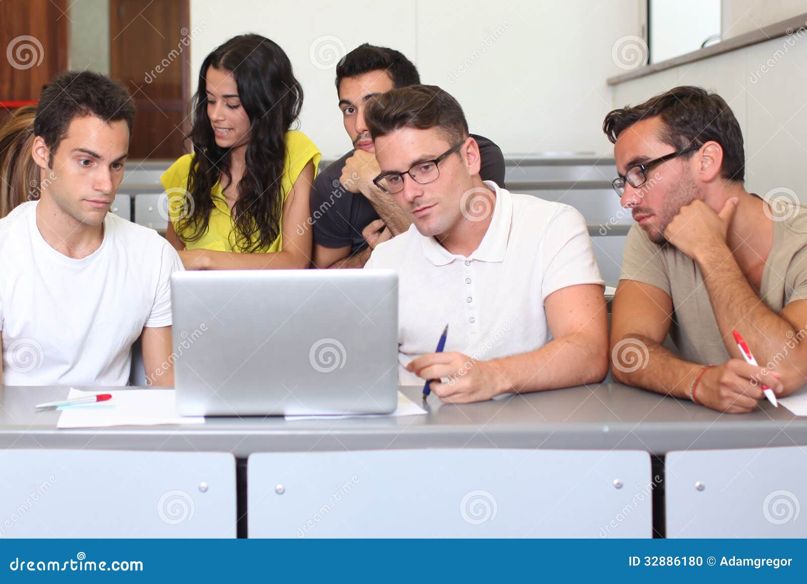 Students in class stock photo. Image of high, school - 32886180