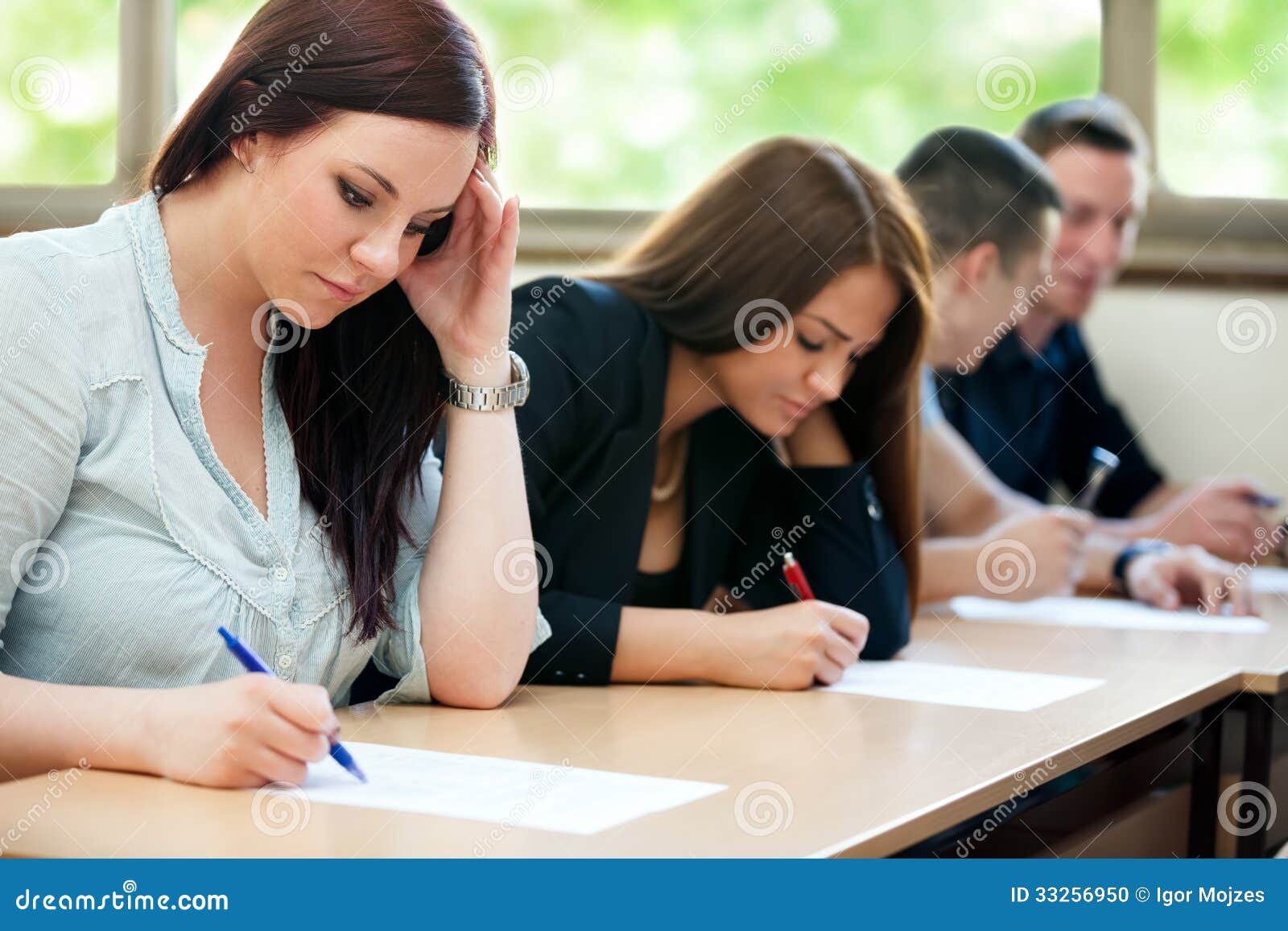 Students class have test stock photo. Image of sadness - 33256950