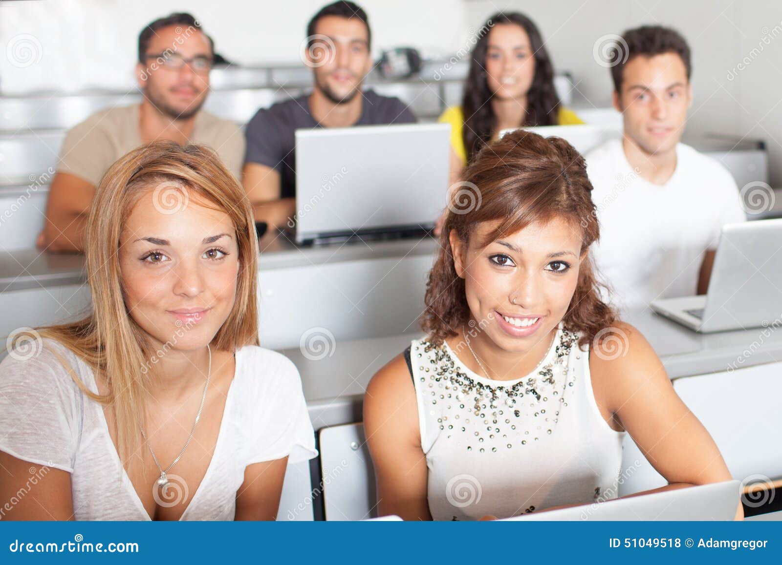 Students in class stock photo. Image of smiling, explaining - 51049518