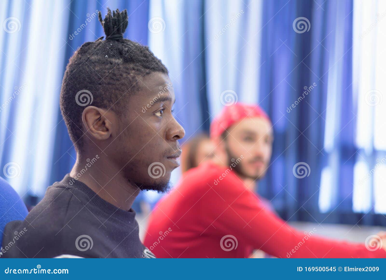 Students during the Class. Resolving Problems Together Stock Image ...