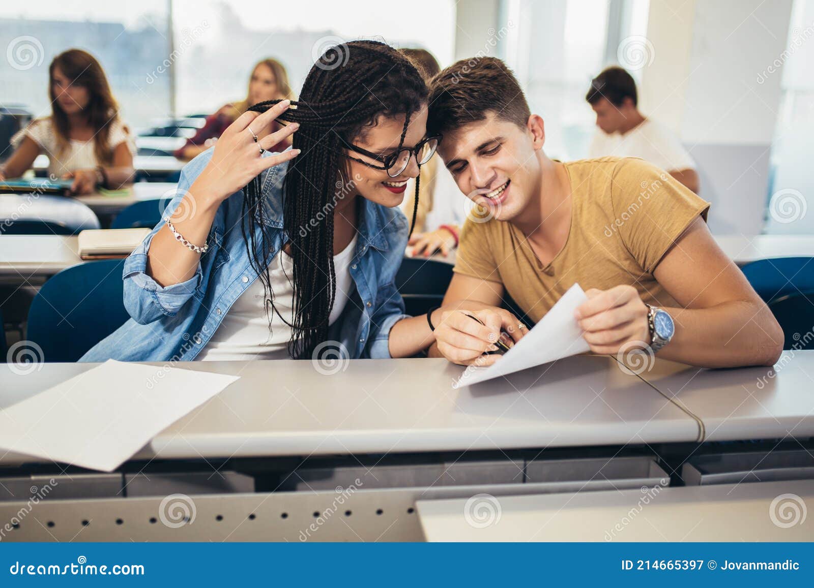 Students in Class at the University Stock Image - Image of education ...