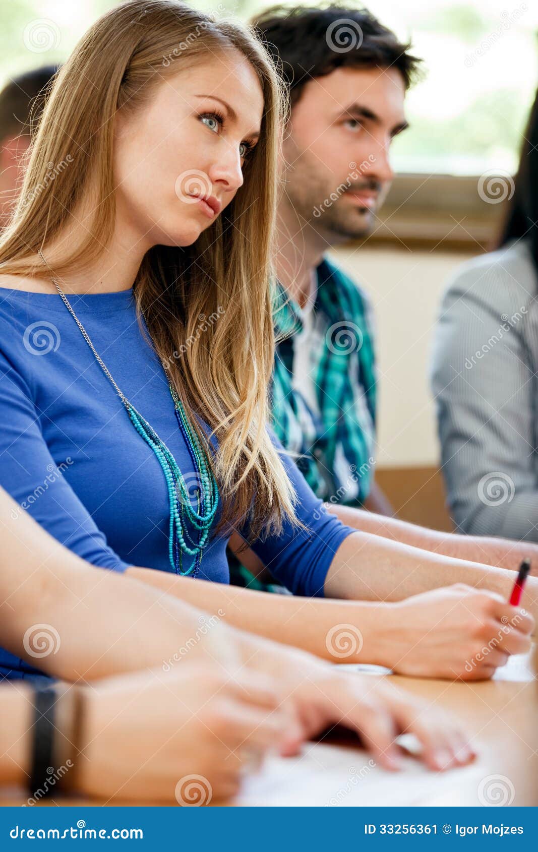 Students in class stock image. Image of friends, concentration - 33256361