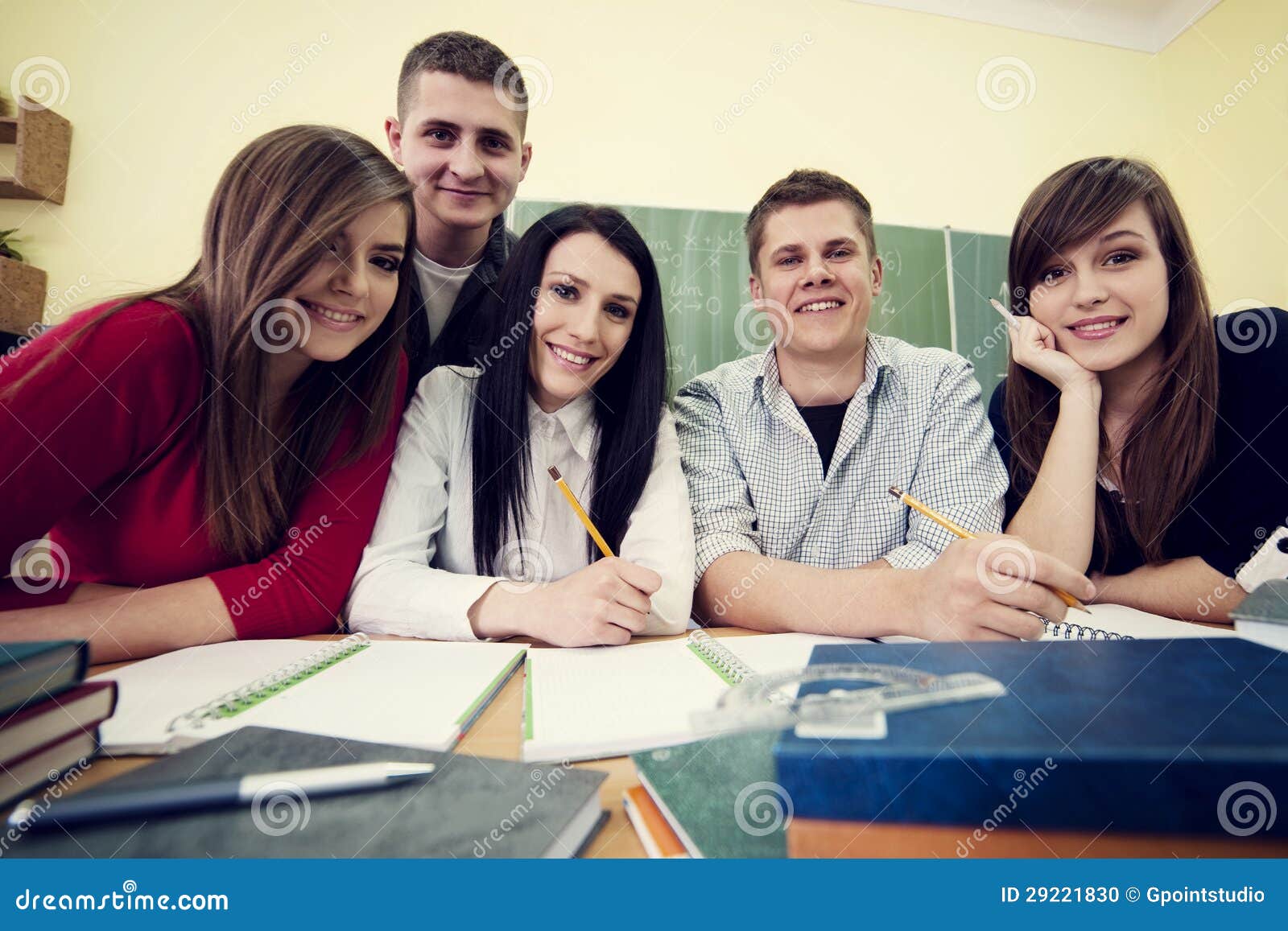 Students in classroom stock photo. Image of bonding, desk - 29221830