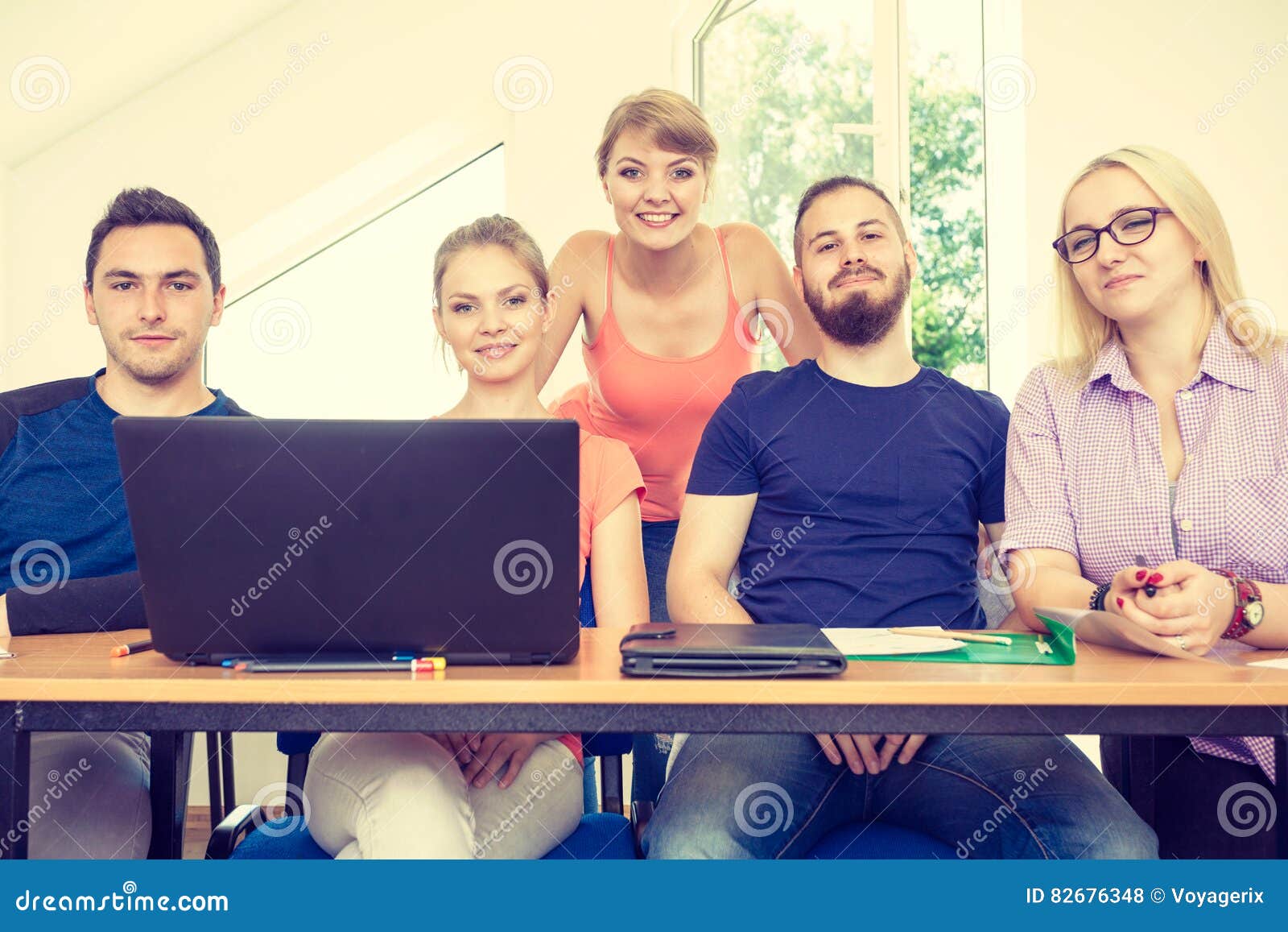 Students in Classroom during the Break Stock Photo - Image of group ...