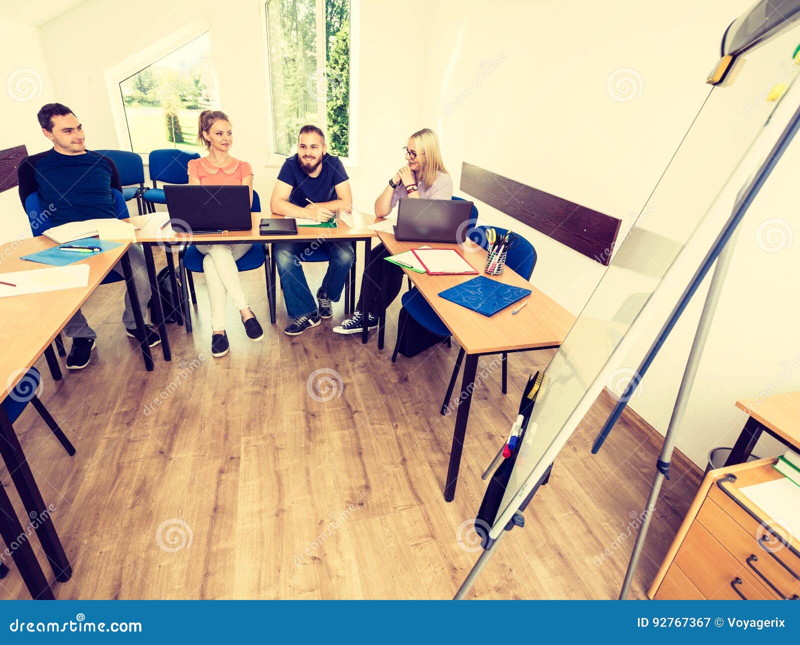 Students in Classroom during the Break Stock Image - Image of team ...