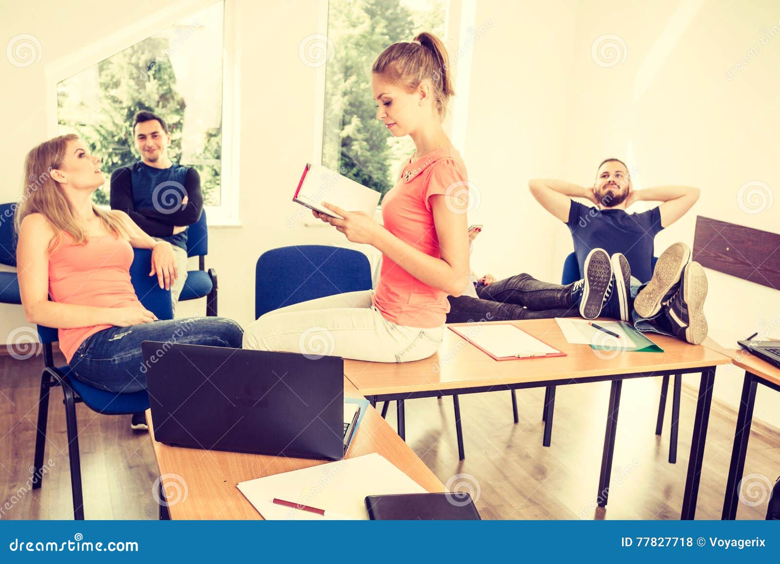 Students in Classroom during the Break Stock Photo - Image of classroom ...
