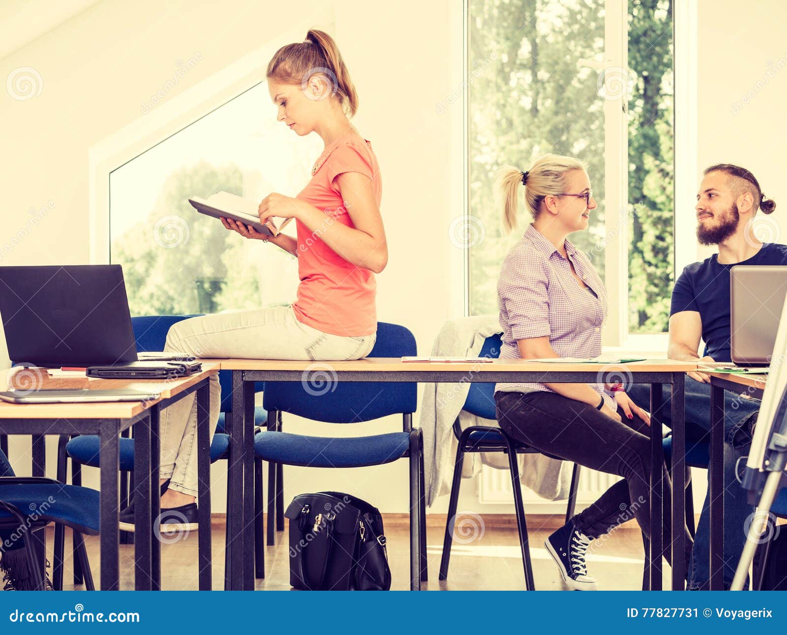 Students in Classroom during the Break Stock Image - Image of students ...