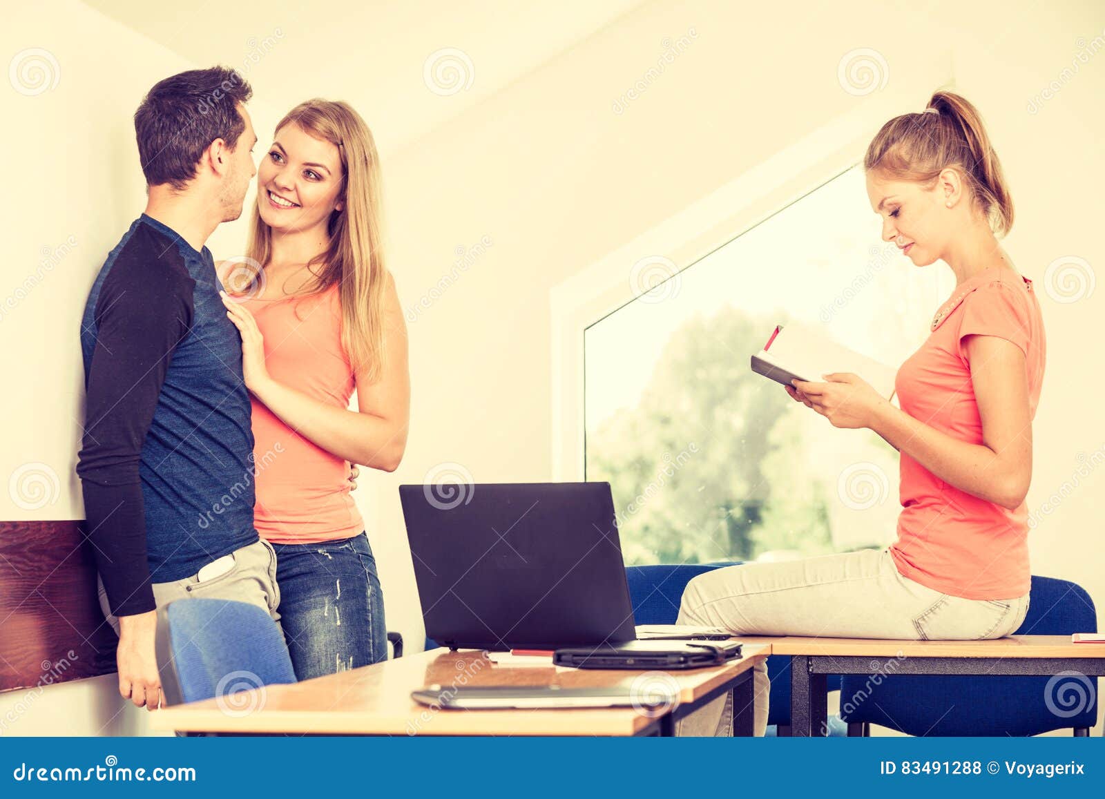 Students in Classroom during the Break Stock Photo - Image of woman ...