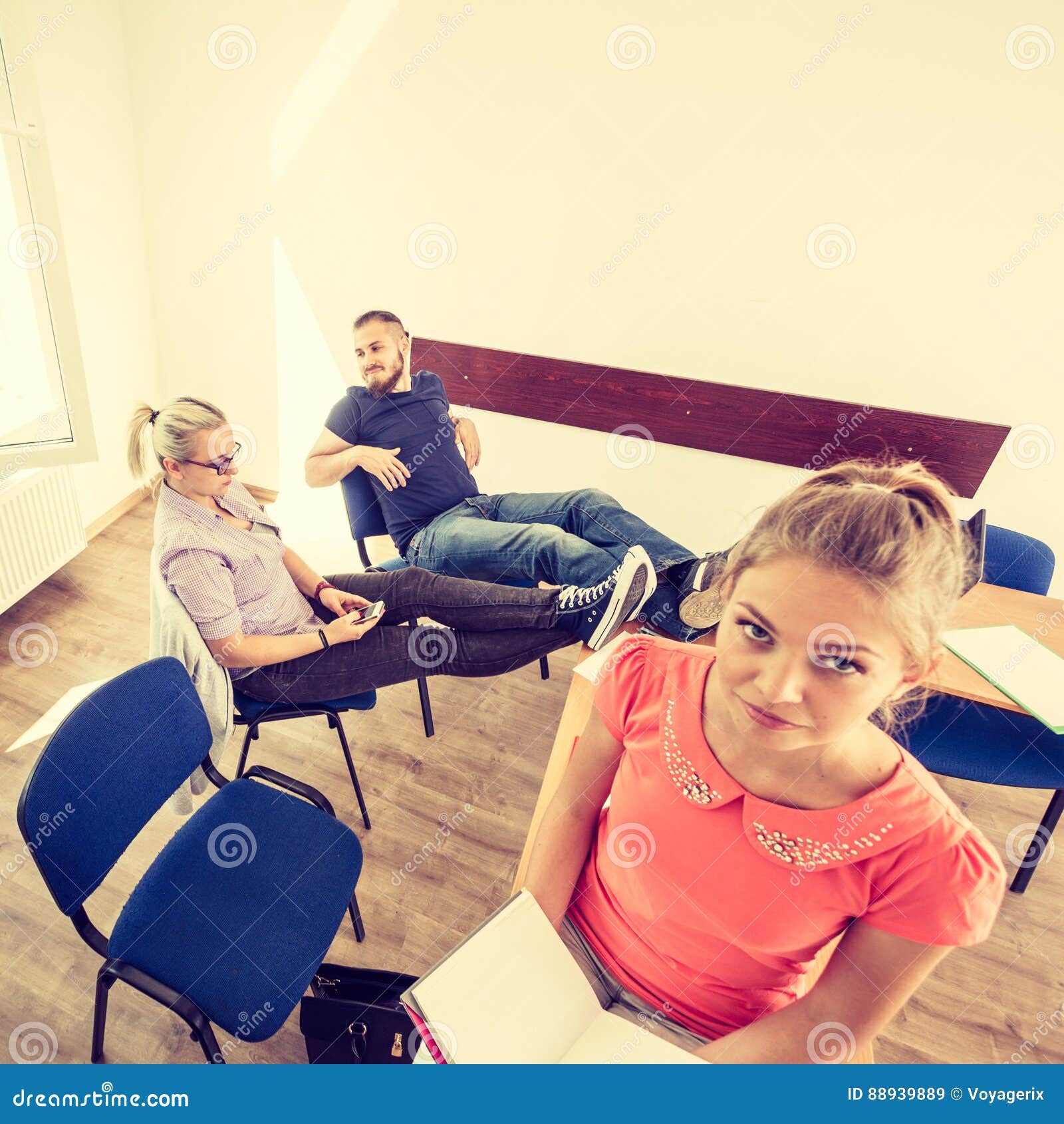 Students in Classroom during the Break Stock Image - Image of ...
