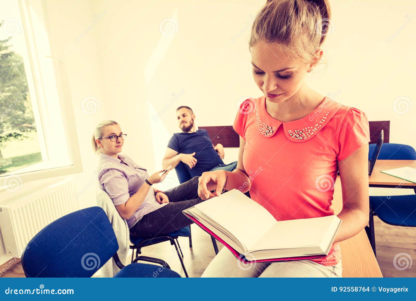 Students In Classroom During The Break Stock Photo - Image of adult ...