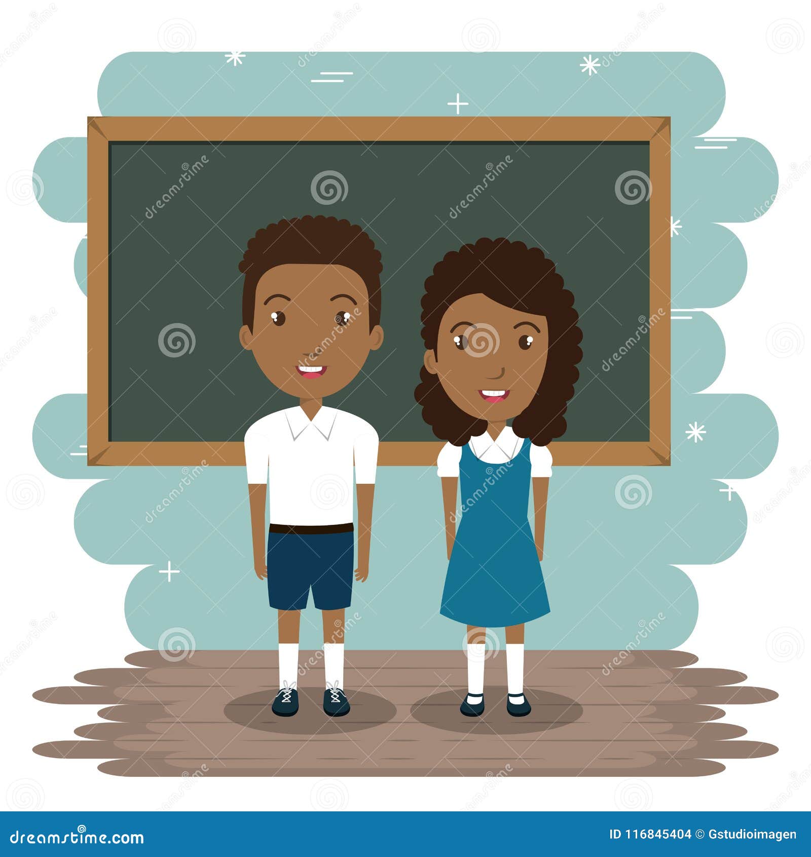 Students in the Classroom Characters Stock Vector - Illustration of ...