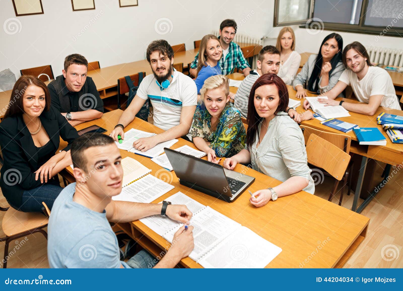 Students in a classroom stock photo. Image of reading - 44204034