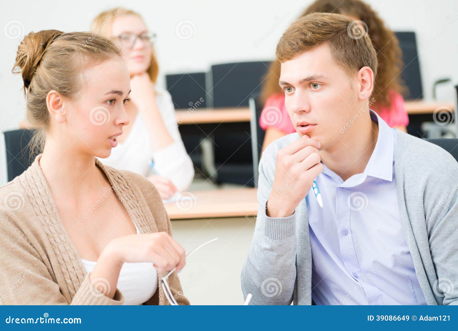 Students in the classroom stock image. Image of happiness - 39086649
