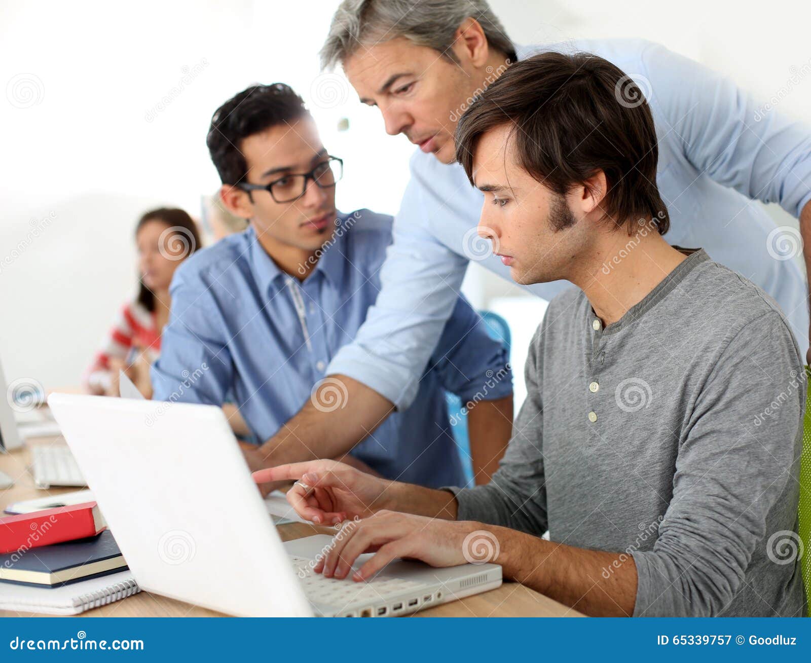 Students in Classroom with Professor Stock Image - Image of classroom ...