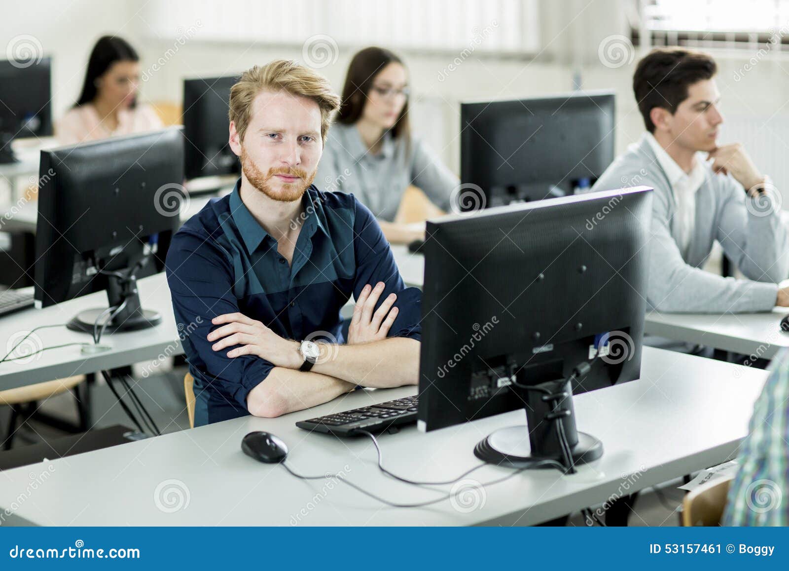 Students in the classroom stock image. Image of class - 53157461
