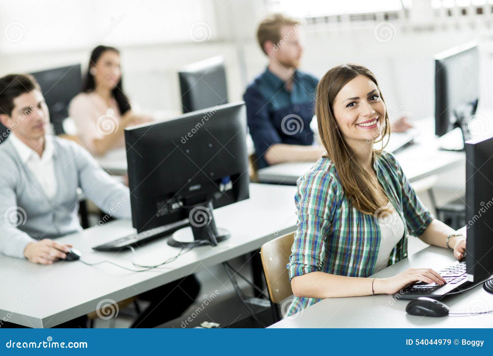 Students in the classroom stock image. Image of lesson - 54044979