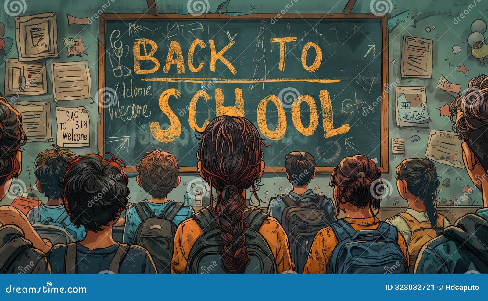 Students in Classroom on Their Return To School, Engaged in Learning ...