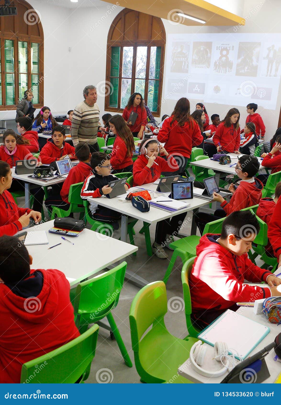 Students in Classroom Vertical Editorial Image - Image of mallorca ...