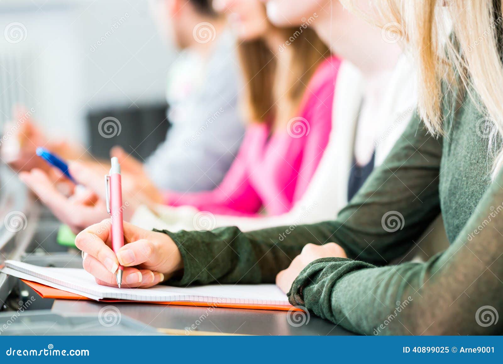 Students in College Learning Stock Image - Image of learning, work ...