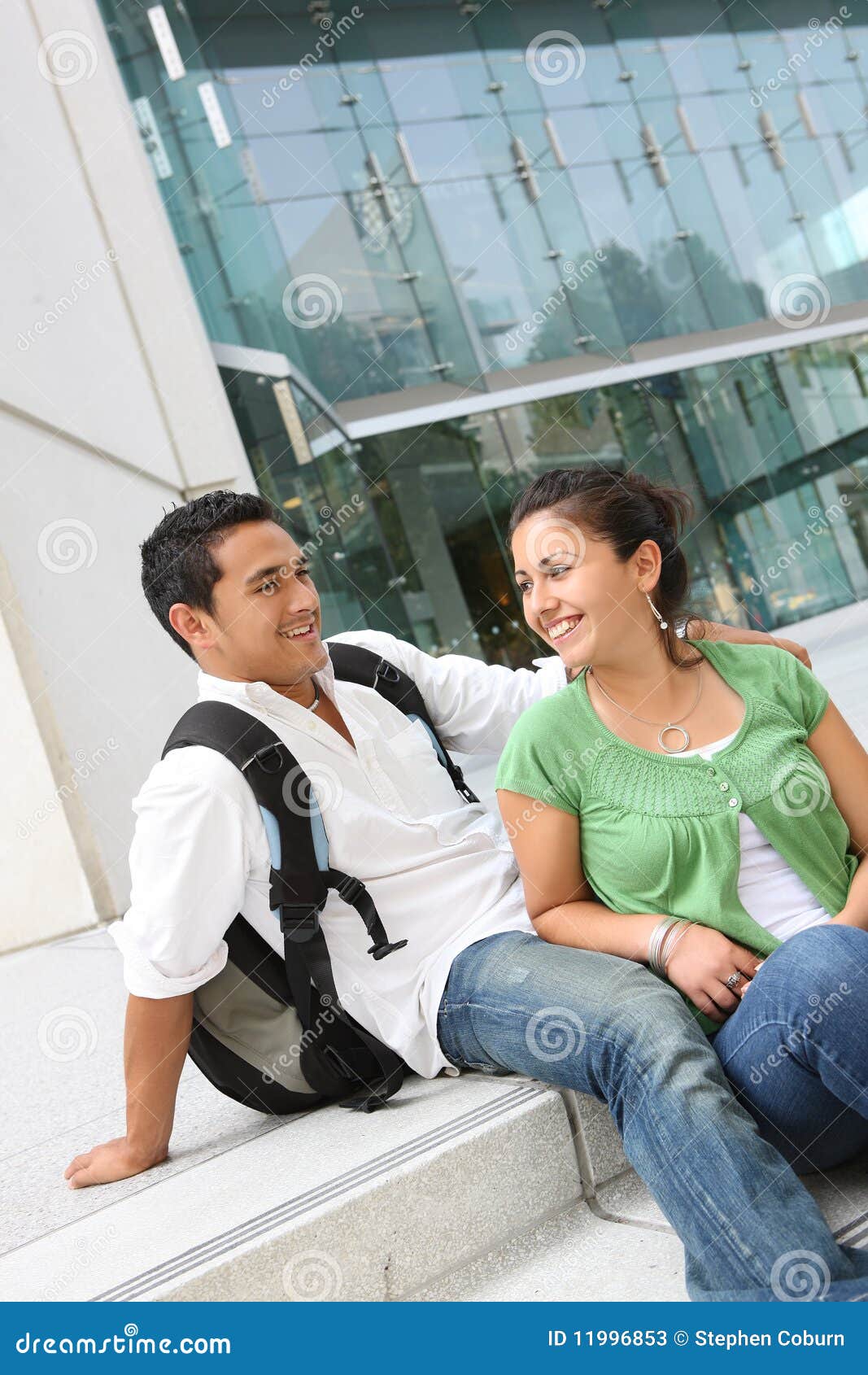 Students at College Outside Library Stock Image - Image of lifestyle ...