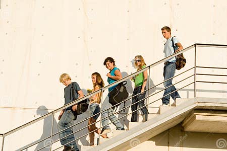Students Coming Out of School Stock Photo - Image of campus, young: 6214626