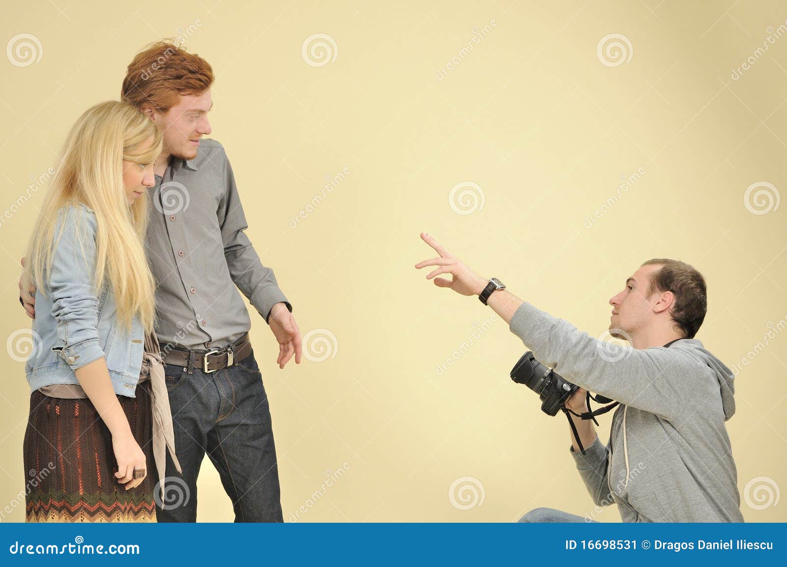 Students Communicating with Photographer Stock Image - Image of ...