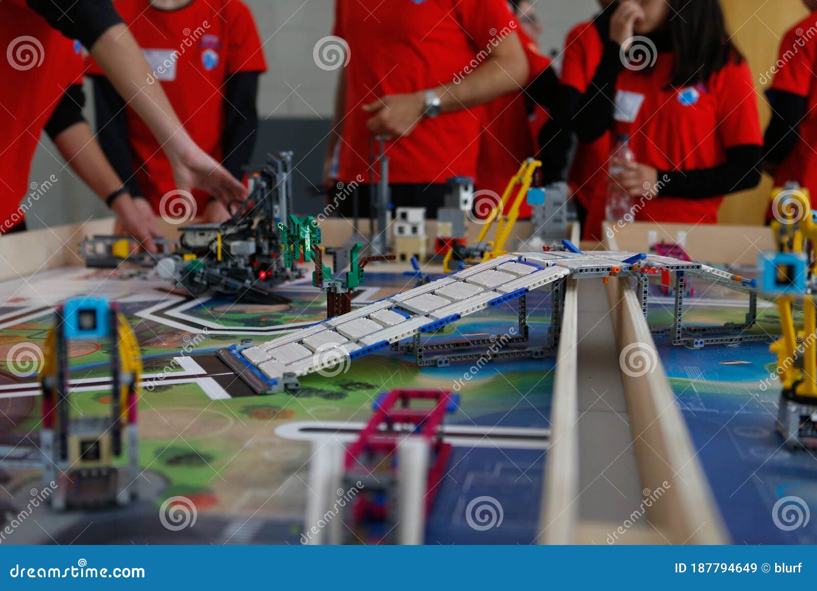 Students Competing during the Lego Challenge Robotics Competition in ...