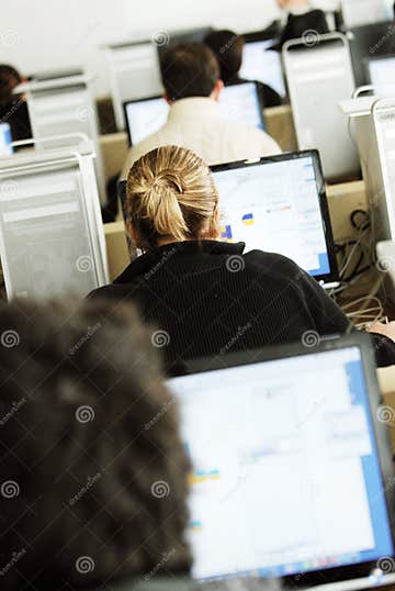Students in computer class stock image. Image of learning - 3574699