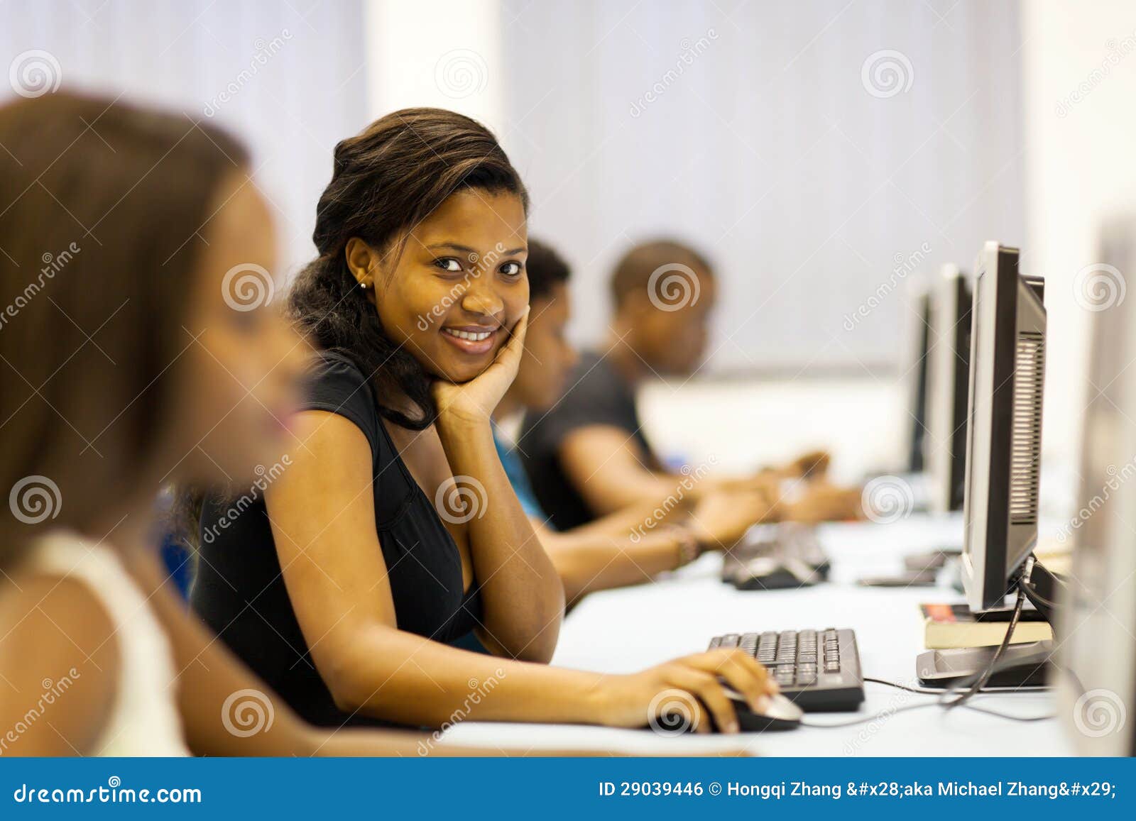 Students computer room stock photo. Image of desktop - 29039446