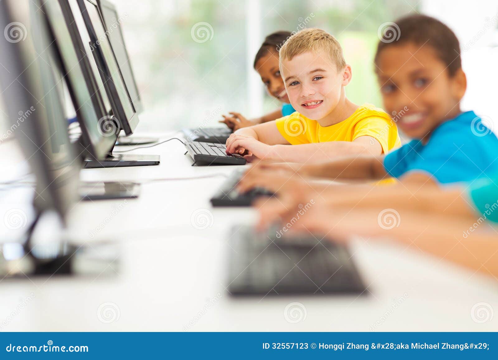 Students computer room stock image. Image of classroom - 32557123
