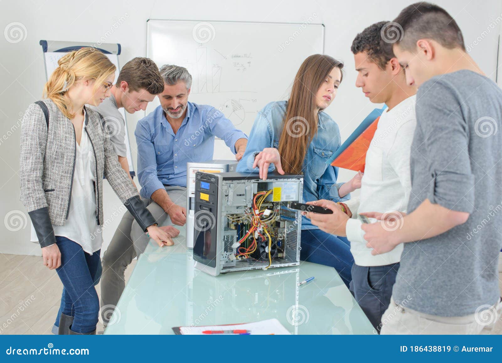 It Students in Computer Science Classroom Stock Image - Image of ...