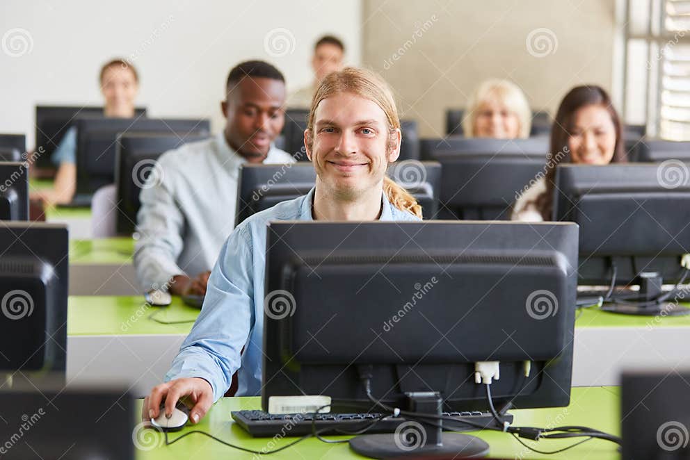 Students in Computer Seminar Class Stock Photo - Image of science ...
