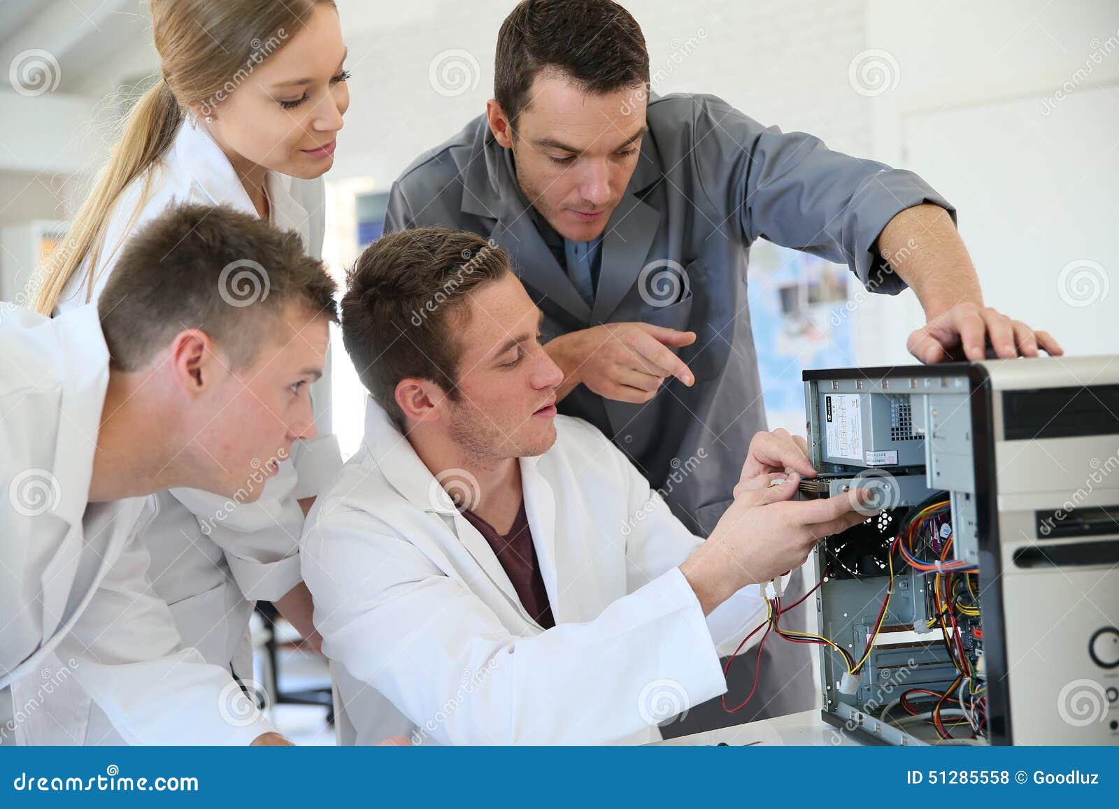 Students in Computing Class Stock Photo - Image of processing, class ...
